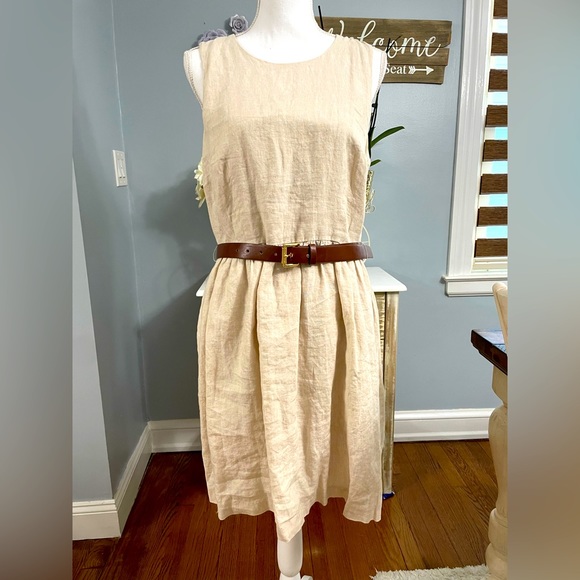 Michael Kors | Dresses | Michael Kors Linen Belted Dress | Poshmark